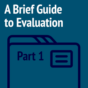 A Brief Guide to Evaluation (Part 1) - Brad Rose Consulting